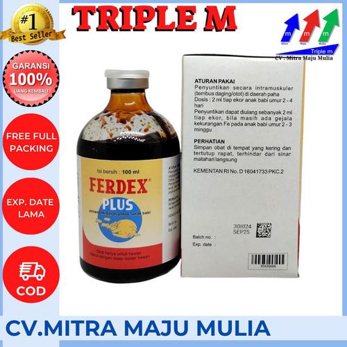 Jual odh FERDEX PLUS 100 ml Penambah Darah Anak Babi Zat Besi Hewan ...