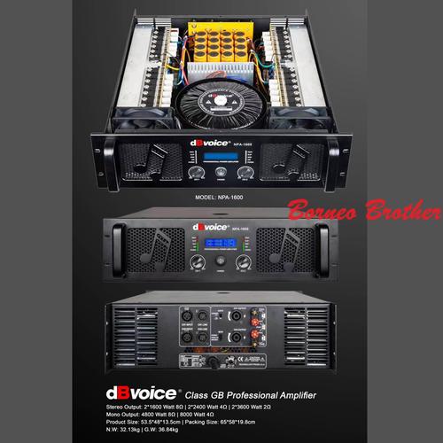 Jual dBvoice NPA-1600 NPA1600 Original Power Amplifier 2 x 1600W Class ...