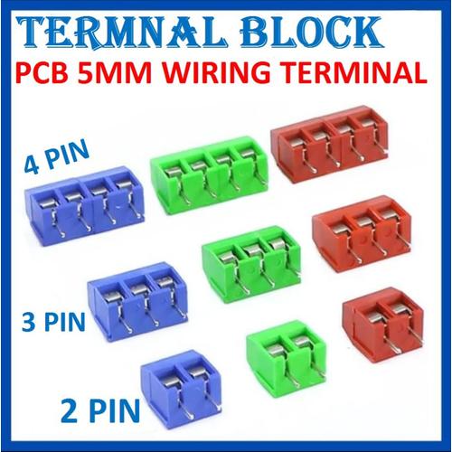 Jual Terminal PCB Pin Terminal Block 5mm Connector Cable - 2PIN -HIJAU ...