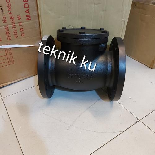 Jual swing check valve 12" inch dn300 jis 10k cast iron check valve ...