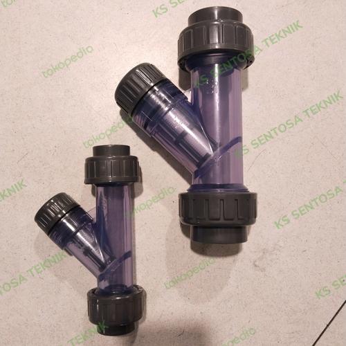 Jual Y Strainer pvc Filter Transparan / bening ukuran 3/4" inch ...