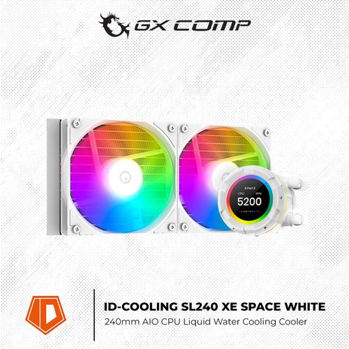 Promo ID-COOLING SL240 XE WHITE SPACE w/ LCD Display | AIO 240mm CPU ...