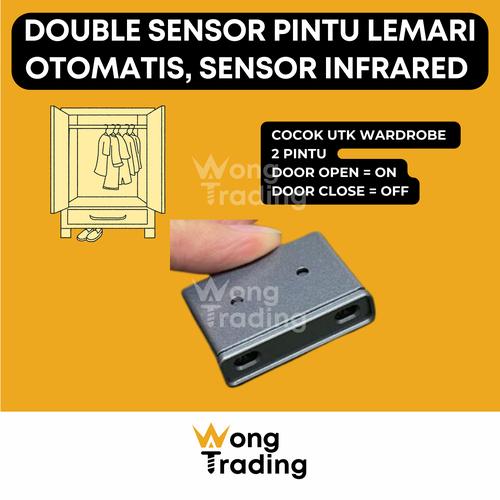 Jual Double Sensor Switch Otomatis IR Infrared On Off Saklar Lemari LED ...