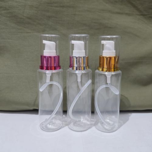 Jual BOTOL RF 100ML BENING CLEAR PUMP TREATMENT GOLD FULLCAP / BOTOL ...