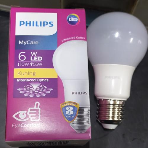 Promo PHILIPS LED Bulb 6W Kuning Lampu Led 6watt Kuning Philips - Kota ...