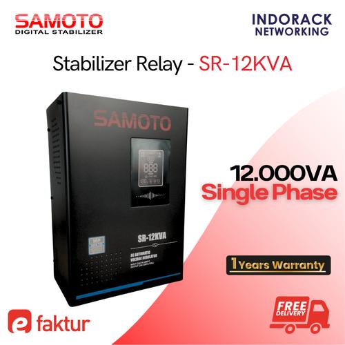 Jual SAMOTO Relay Stabilizer 12KVA AVR Stabiliser 12000VA Relay Controlled Series SR12KVA ...