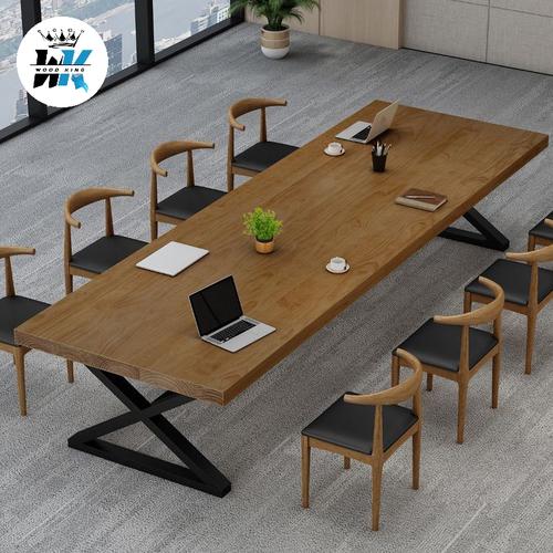 Jual meja meeting kantor - meja rapat kantor kayu Mahogany 260 × 100 × ...