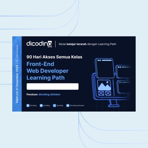Jual Langganan Learning Path Front-End Web Developer - Kota Bandung - Dicoding Indonesia | Tokopedia