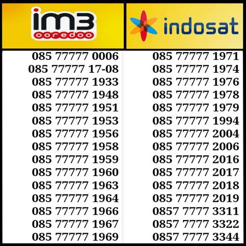 Jual nomor cantik indosat m3 jaringan 4G/5G seri tahun lahir - Jakarta ...
