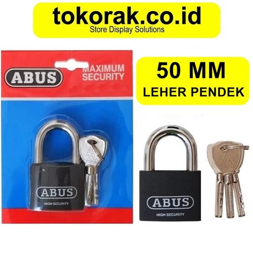 Jual GEMBOK ABUS 50MM HITAM LEHER PENDEK RUMAH PAGAR RUKO GUDANG KANTOR ...