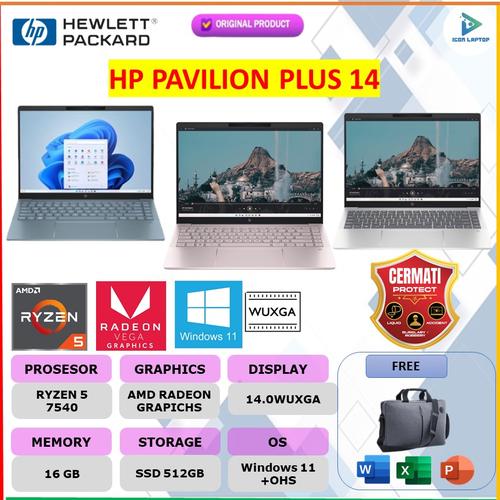 Jual HP Pavilion Plus 14 RYZEN 5 7540 16GB 512GB W11+OHS 14.0WUXGA BLIT ...