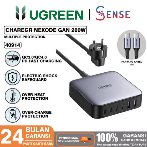 Promo UGREEN Charger Laptop GAN Nexode PD Type C Fast Charging 100W ...