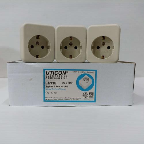 Jual Stop Kontak Uticon 1 2 3 4 5 6 8 Lubang ST118 128 138 148 158 168 188 - Tanpa Kabel - 2 ...