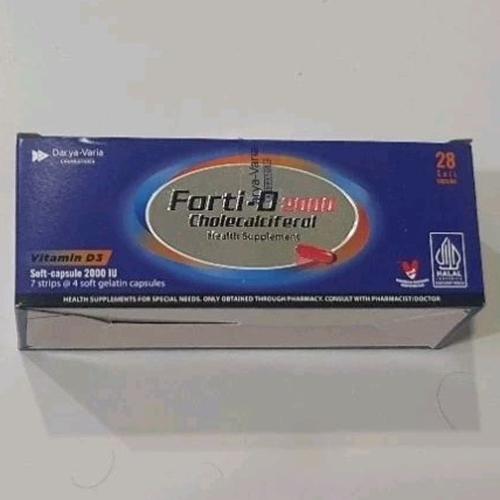 Jual Forti-D 2000iu strip isi 4 kaplet / vitamin D / vitamin untuk ...
