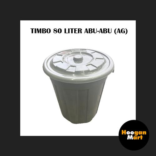 Jual [ Timba ] Tong Ember Timbo Tutup 80 Liter Abu - Abu Silver Metalik ...