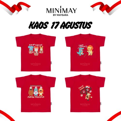 Jual Kaos Anak 17 Agustus Indonesia Baju Lomba Usia 1 2 3 4 5 6 Tahun Minimay Maysara - Tarik ...