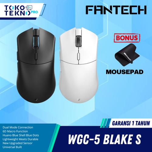 Promo Fantech WGC5 / WGC-5 Blake Wireless Mouse Dual Mode Garansi Resmi - WGC5-S Hitam, Free ...