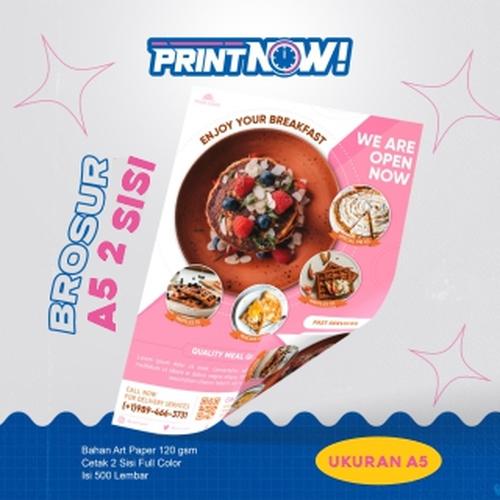 Jual Cetak Brosur A5 Art Paper Full Colour 2 sisi / Flyer - Custom ...