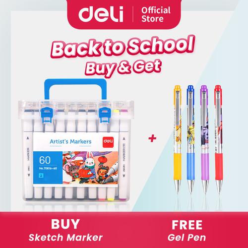 Jual Deli Sketch Marker/Water-based Marker/Spidol Sketsa Double Tip ...