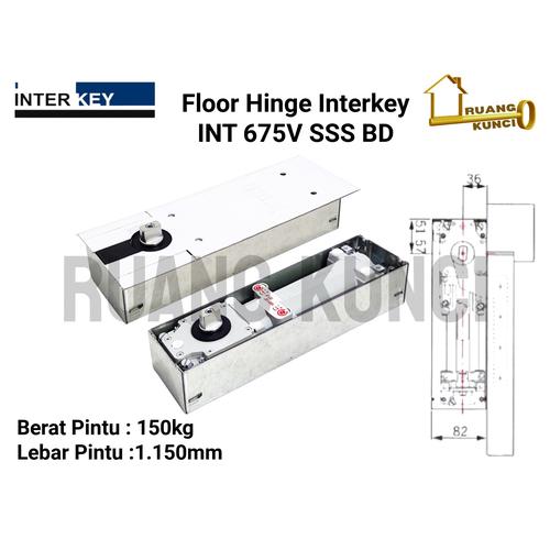 Jual Floor Hinge Interkey 675V SSS BD Engsel Tanam Pintu Kaca FH INT 675V - Jakarta Barat ...