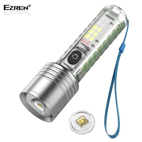 Jual Ezren EZ-520A Transparent Flashlight 8 Color Modes Zoom in Out Cas 30W Glow In The Dark ...