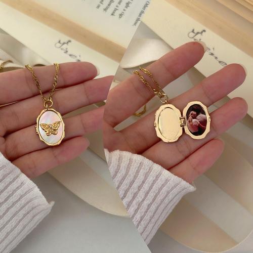 Jual DDH 16K Gold Plated Locket Necklace | Kalung Liontin Foto Vintage ...