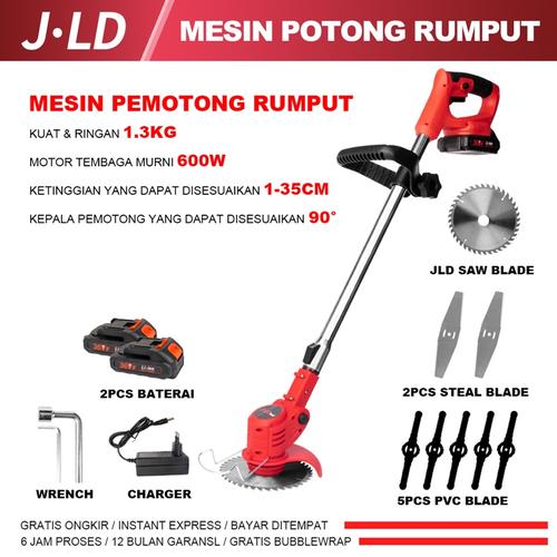 Promo JLD Mesin potong rumput Mesin pemotong rumput 2baterai36V Mesin ...
