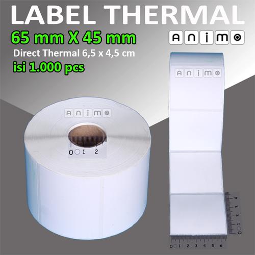 Jual LABEL THERMAL 65X45 - BARCODE Thermal 65 X 45 MM - Direct Thermal ...