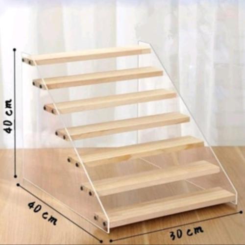 Jual Rak Display Kayu 7 Tingkat Serbaguna Kokoh Berkualitas - 30 Cm ...