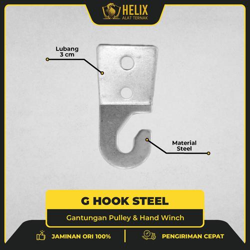 Jual G Hook 2 Lubang Gantungan Puli Pulley Hand Winch Kandang Ayam Baja ...
