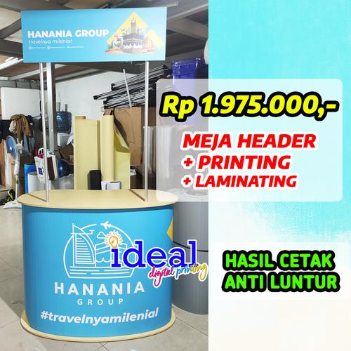 Jual Meja display Pameran Bongkar pasang portable dengan header Tipe L ...