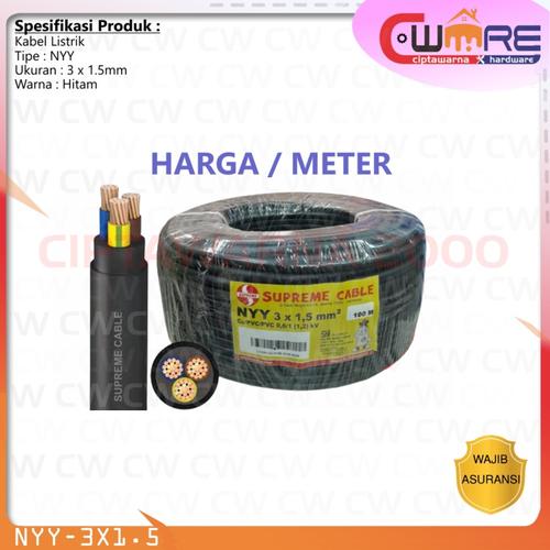 Jual Supreme Kabel Instalasi Listrik Rumah Ground Bawah Tanah NYY 3 x 1 ...