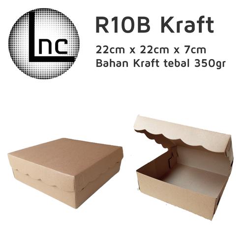 Jual Dus coklat Kraft R10B ukuran 22x22x7 LNC/ Dus nasi/ Dus Kue/ Dus ...