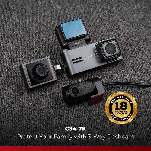 Promo Lingdu C34 7K Triple - Channel Dashcam - Dashcam Only, Tanpa ...