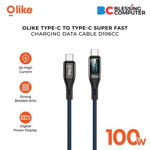 Jual KABEL Type C to Type C OLIKE D106CC 100W Black Blue - Kota ...