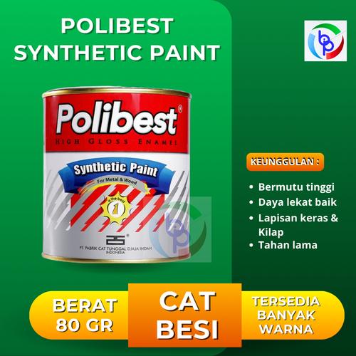 Jual Polibest Cat Besi Hitam Kilap 80 gr/Cat Besi Anti Karat 80 gram di ...
