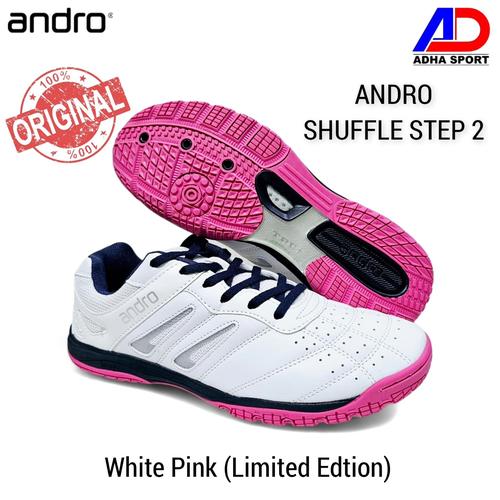 Jual ANDRO SHUFFLE STEP 2 White Pink JP Limited Edition Sepatu Pingpong Tenis Meja Original ...