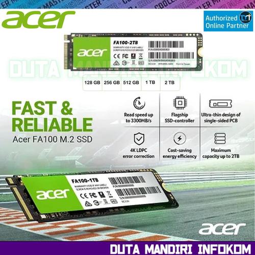 Jual Acer FA100 SSD 128GB 256GB 512GB 1TB 2TB - M.2 2280 NVMe PCIe 3.0 x4 - 128GB - Jakarta ...