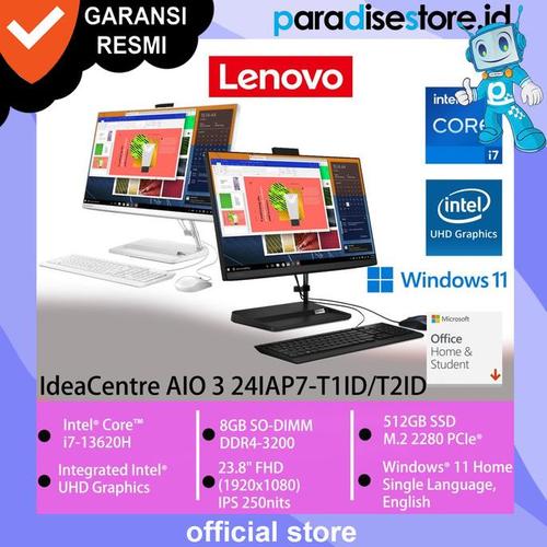 Jual Code Aio Lenovo Ideacentre 3 24Iap7 T1Id Core I7 13620H 8Gb 512Gb W11 Ready - Kab. Bekasi ...