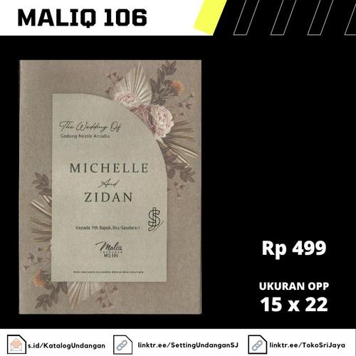 Jual Undangan Pernikahan Blanko Kosong Maliq 106 - Kota Surakarta - SJ ...