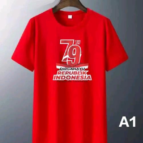 Jual Kaos 17 Agustus HUT RI 79 Merah Putih Kemerdekaan Indonesia Dewasa Pria Wanita - Merah, M ...