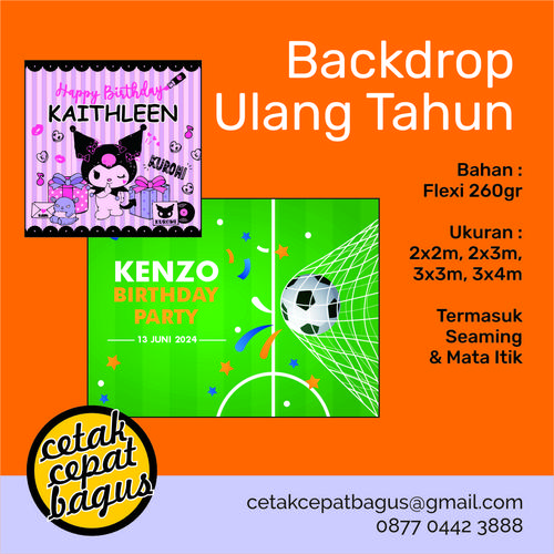 Promo Backdrop Ultah Ulang Tahun Anak - Roblok, 3x4 m - Kota Bandung ...