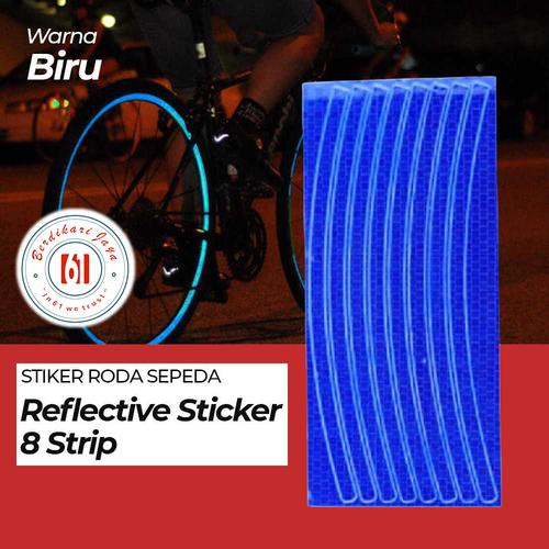 Jual Stiker Roda Sepeda Bicycle Wheel Reflective Sticker 8 Strip - Kota ...