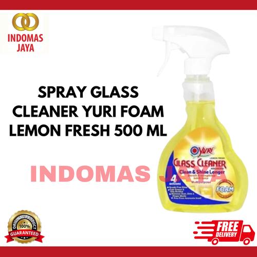 Jual Yuri Glass Cleaner Foaming Lemon Fresh Spray 500ml - Kota ...