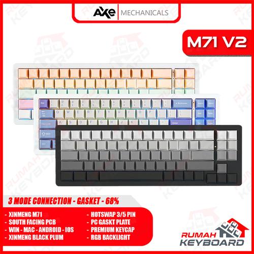 Promo MECHANICAL KEYBOARD - XINMENG M71 V2 - 68% - GASKET - SOUTH - RGB ...