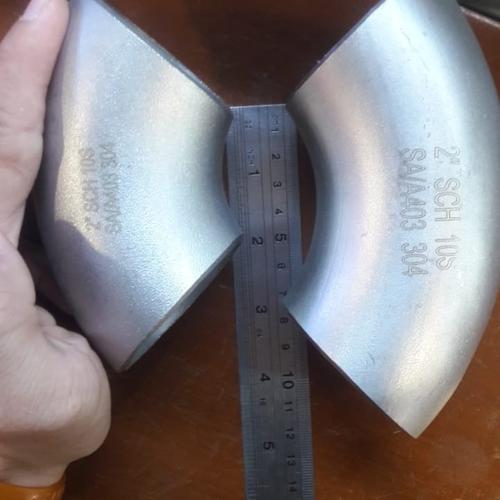Jual Elbow las stainless sch 10 / Knee las sch10 SS 304 2" inch LR Long ...