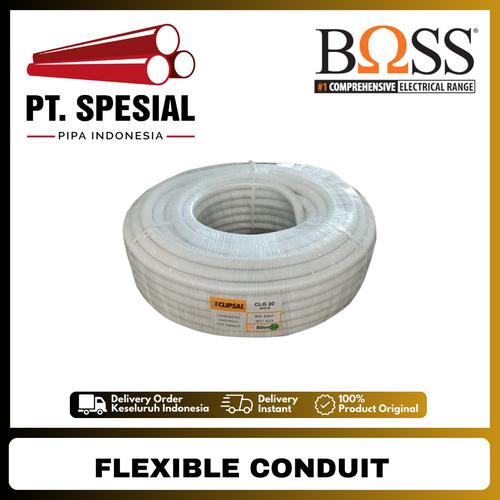 Jual Flexible Boss Conduit dn20 Putih 50 Meter Selang Flexible 1 Roll ...