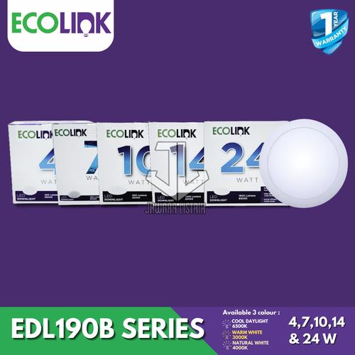 Jual ECOLINK LED DOWNLIGHT EDL190B LAMPU PLAFON - 14 WATT, 3000K ...