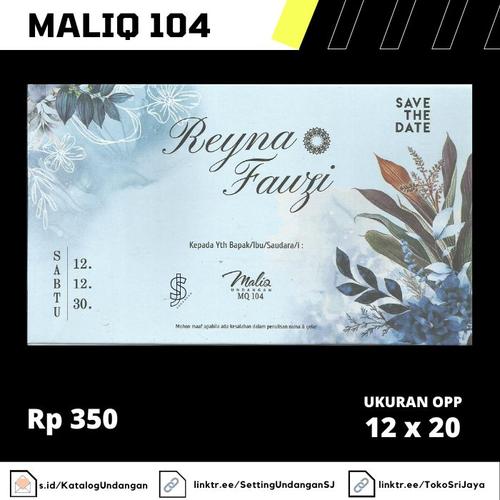 Jual Undangan Pernikahan Blanko Kosong Maliq 104 - Kota Surakarta - SJ ...