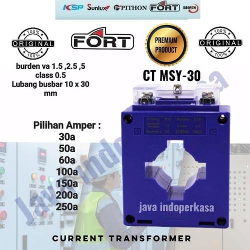 Jual FORT MSY-30 CT current transformer amper 30a 50a 60a 100a 150a 200a 250a - 50a 1.5va ...
